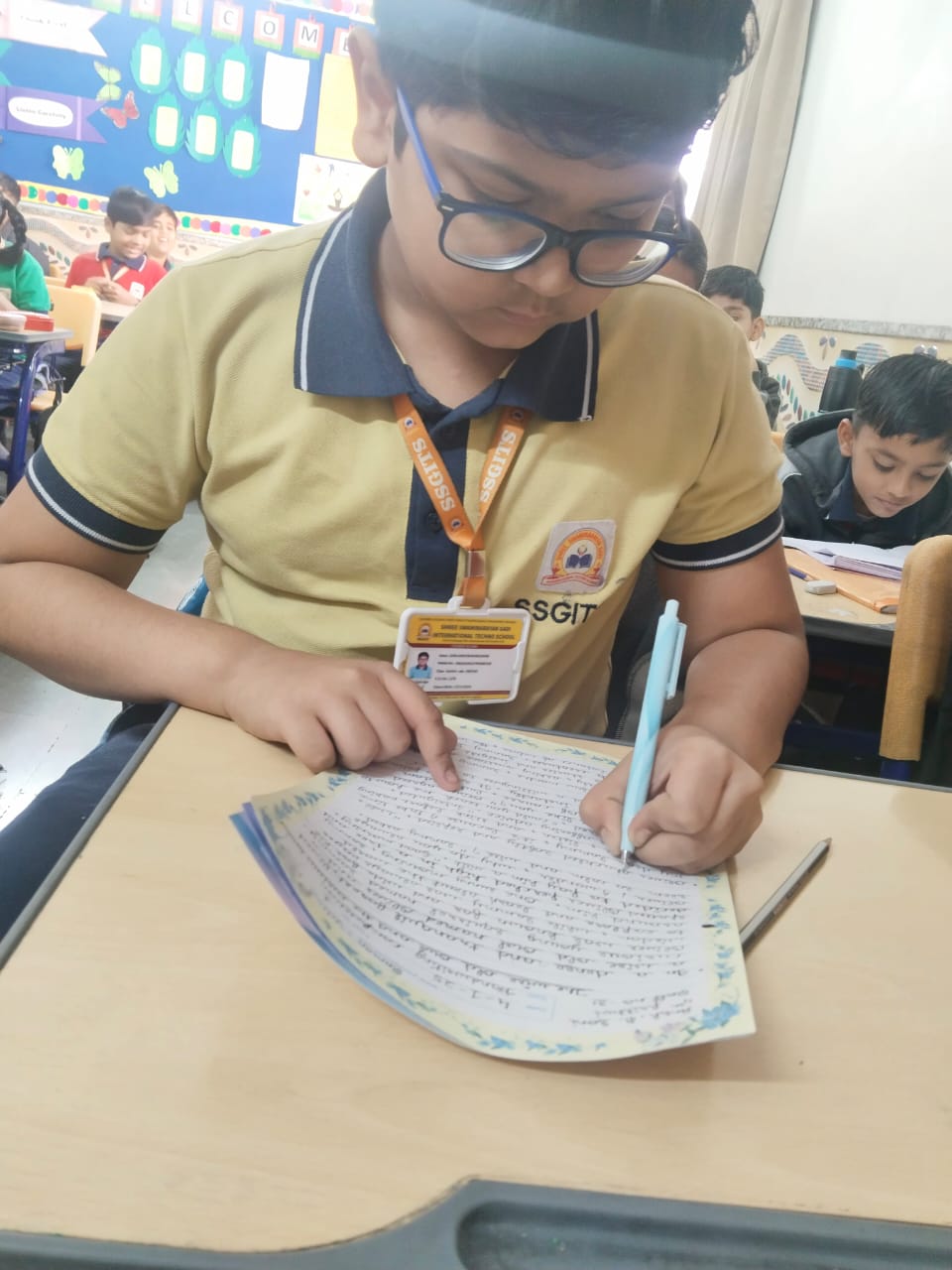 Handwriting Competition | Shree Swaminarayan Gadi International Techno ...