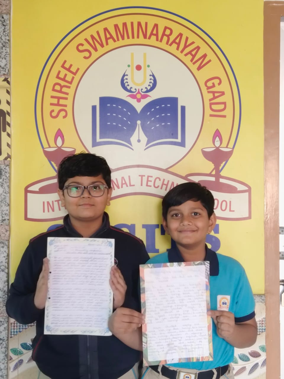 Handwriting Competition | Shree Swaminarayan Gadi International Techno ...