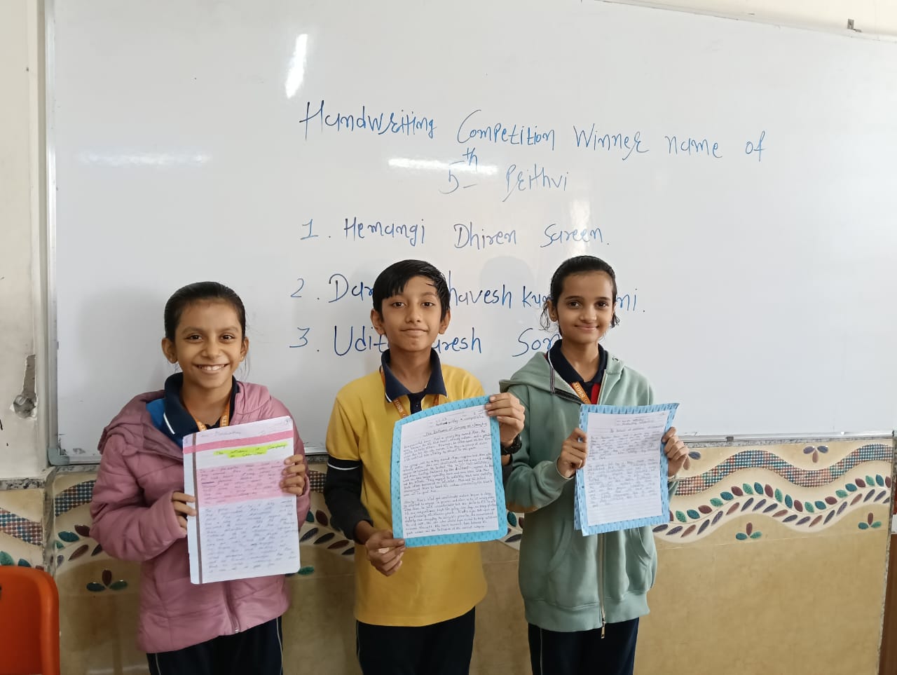 Handwriting Competition | Shree Swaminarayan Gadi International Techno ...